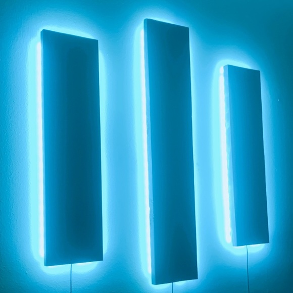 Hand Crafted | Wall Decor | Rgb Backlit Mood Board Gaming Decor Wall ...